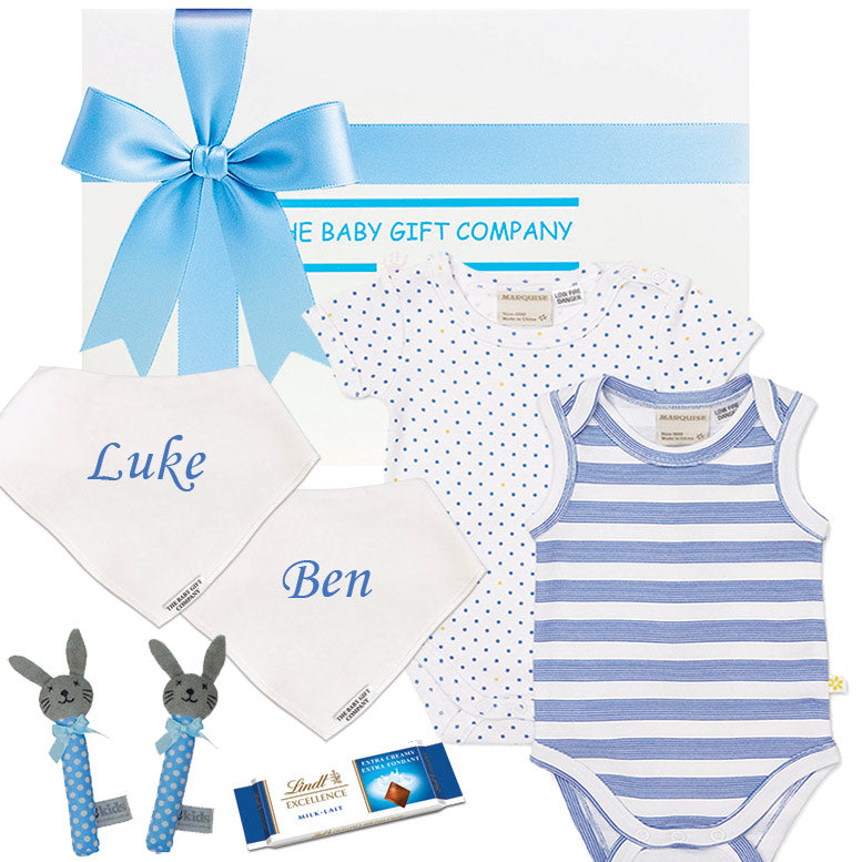 Premature Twin Baby Boys Gift Hamper, Preemie Baby Gifts